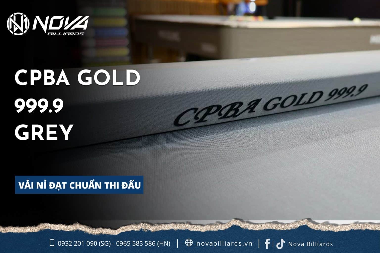 Vải nỉ CPBA Gold 9999 | Chính Hãng | Nova Billiards