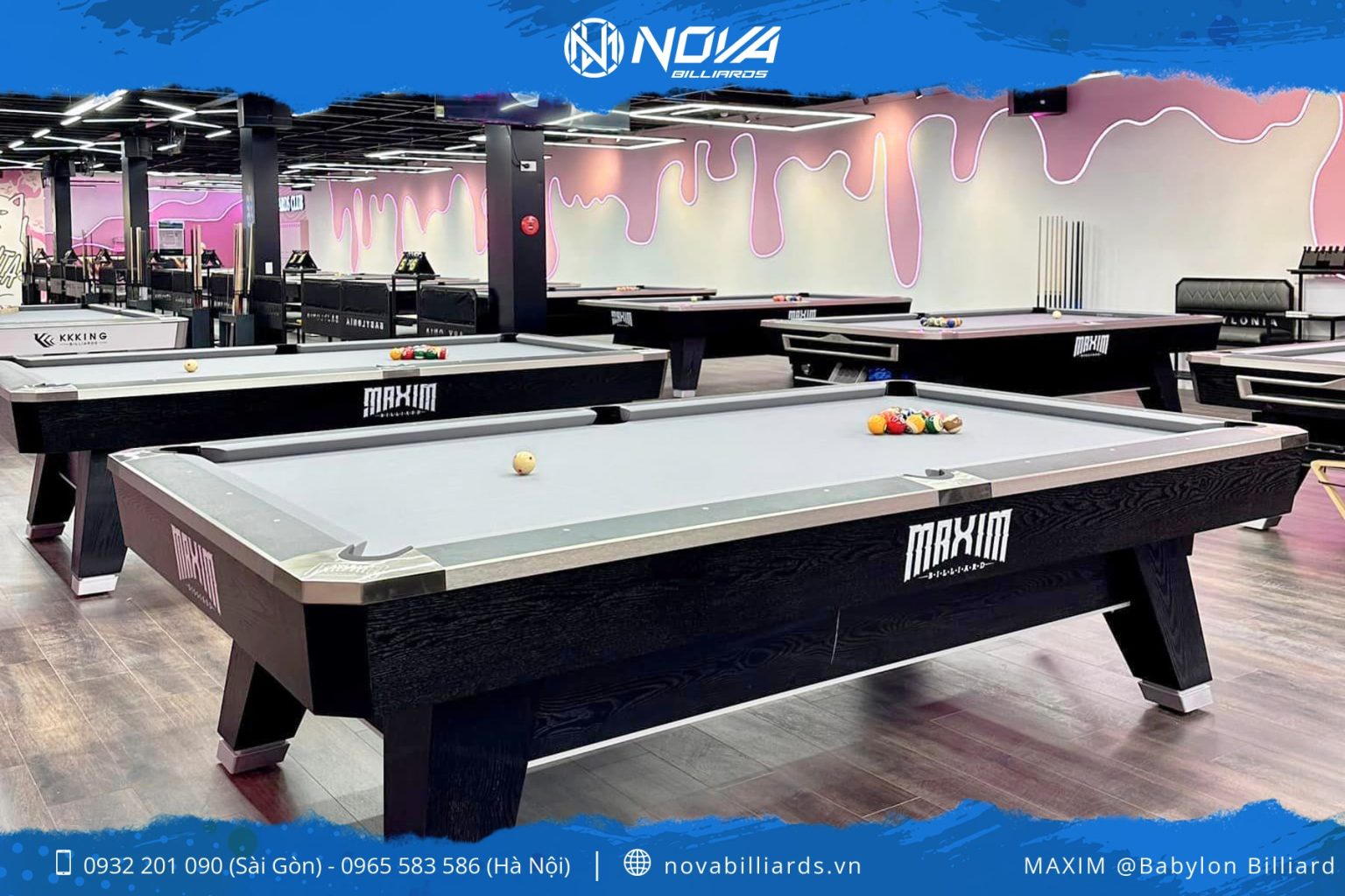 Bàn Bida Maxim | Bàn Bida Lỗ | Chính Hãng | Nova Billiards