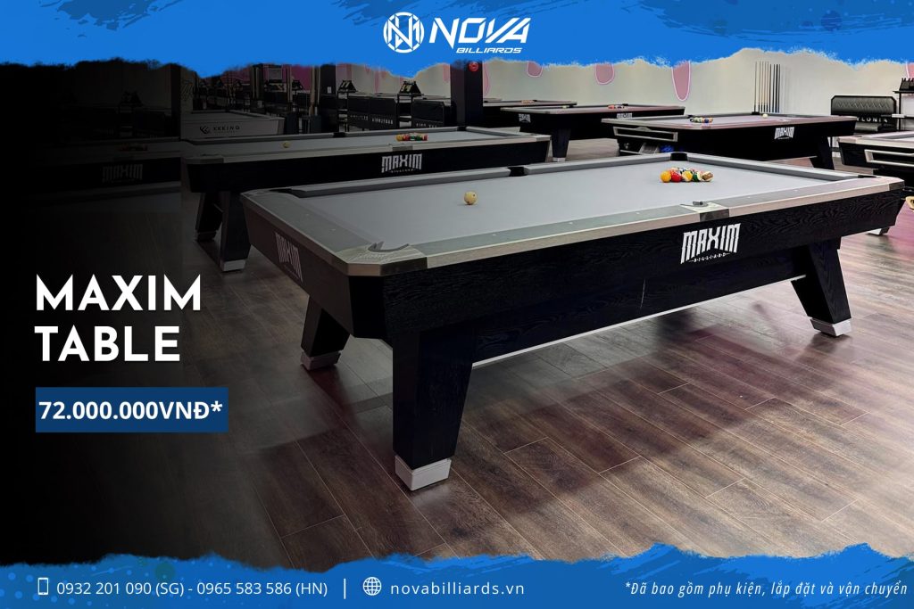 Bàn Bida Maxim | Bàn Bida Lỗ | Chính Hãng | Nova Billiards