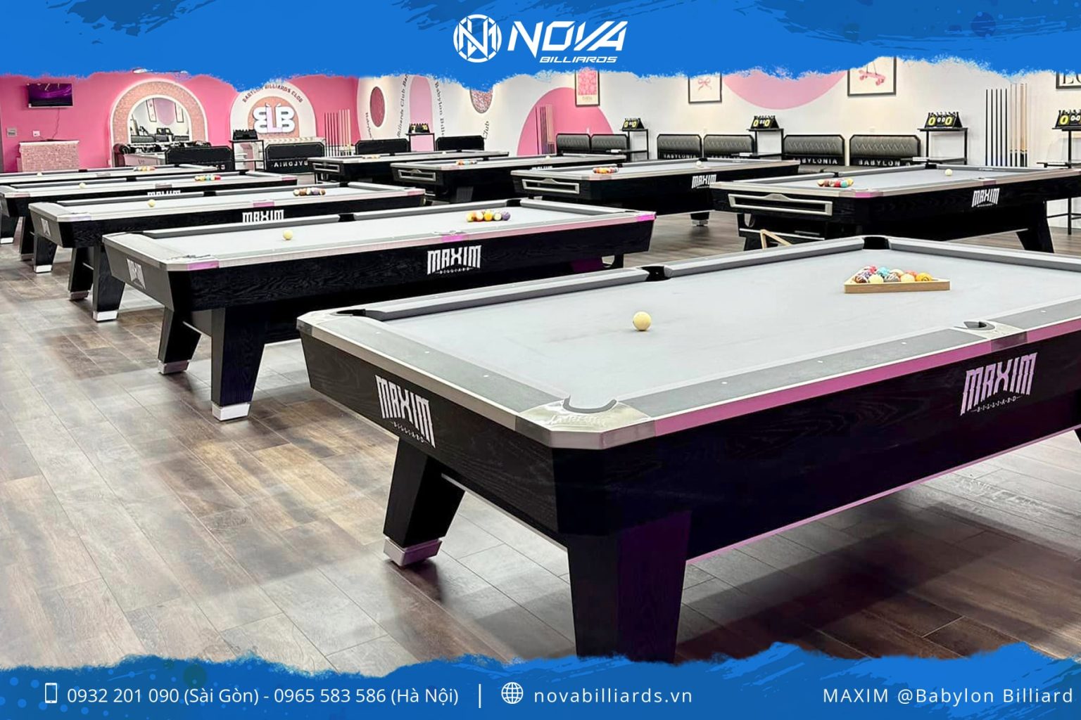 Bàn Bida Maxim | Bàn Bida Lỗ | Chính Hãng | Nova Billiards